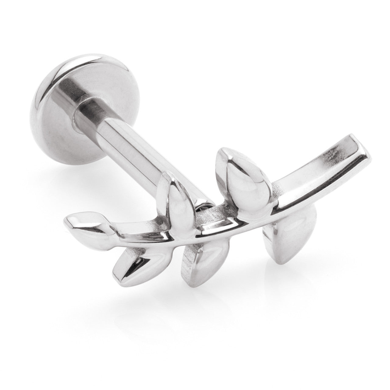 Internal Titanium Curved Plain cutout leaf design – Obsidian Body Piercing
