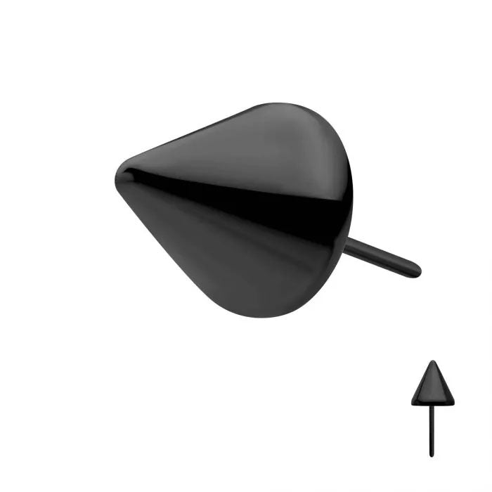 Black PVD Push Fit Spike Labrets – Obsidian Body Piercing
