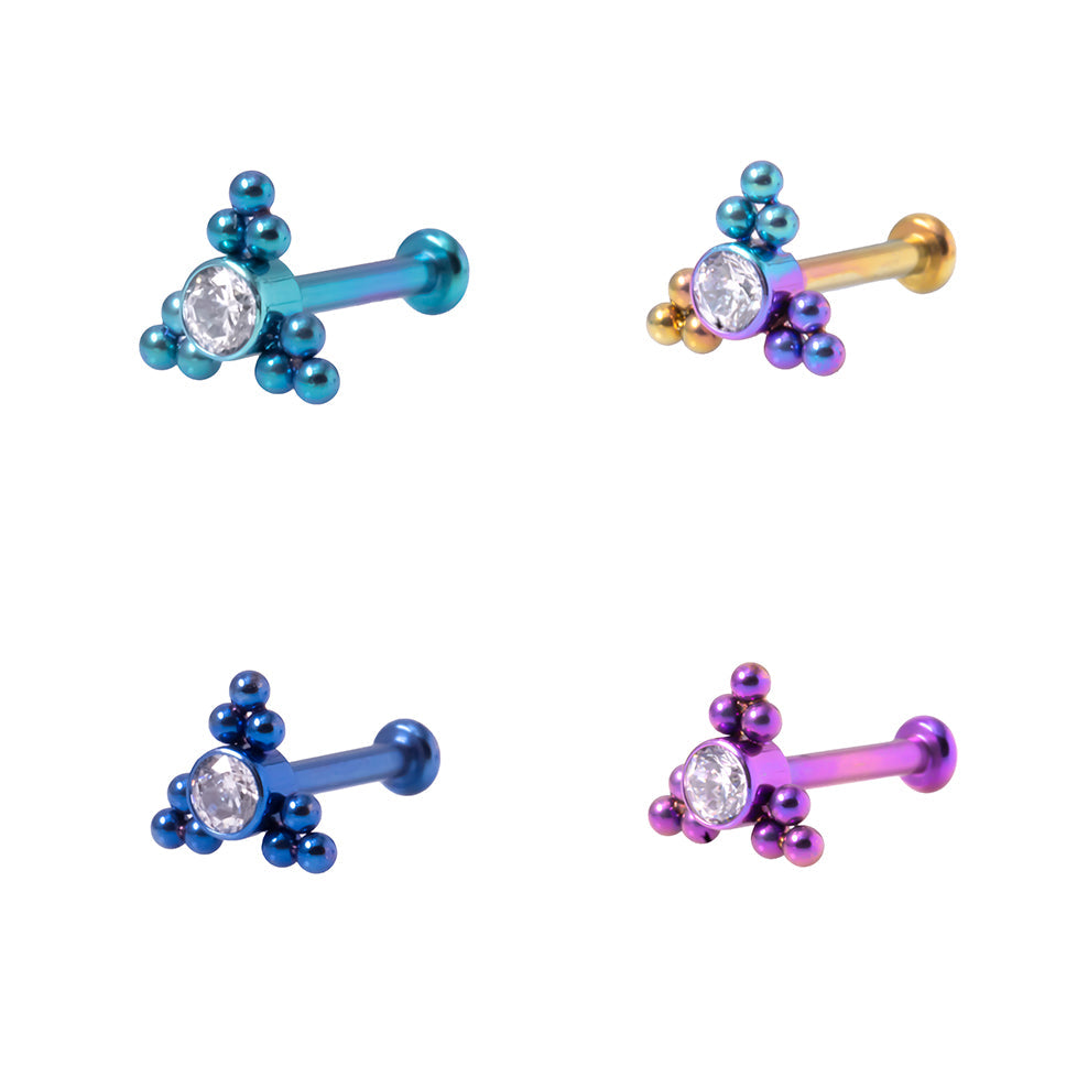 Push Fit Titanium Labret bar 1.2 – Obsidian Body Piercing